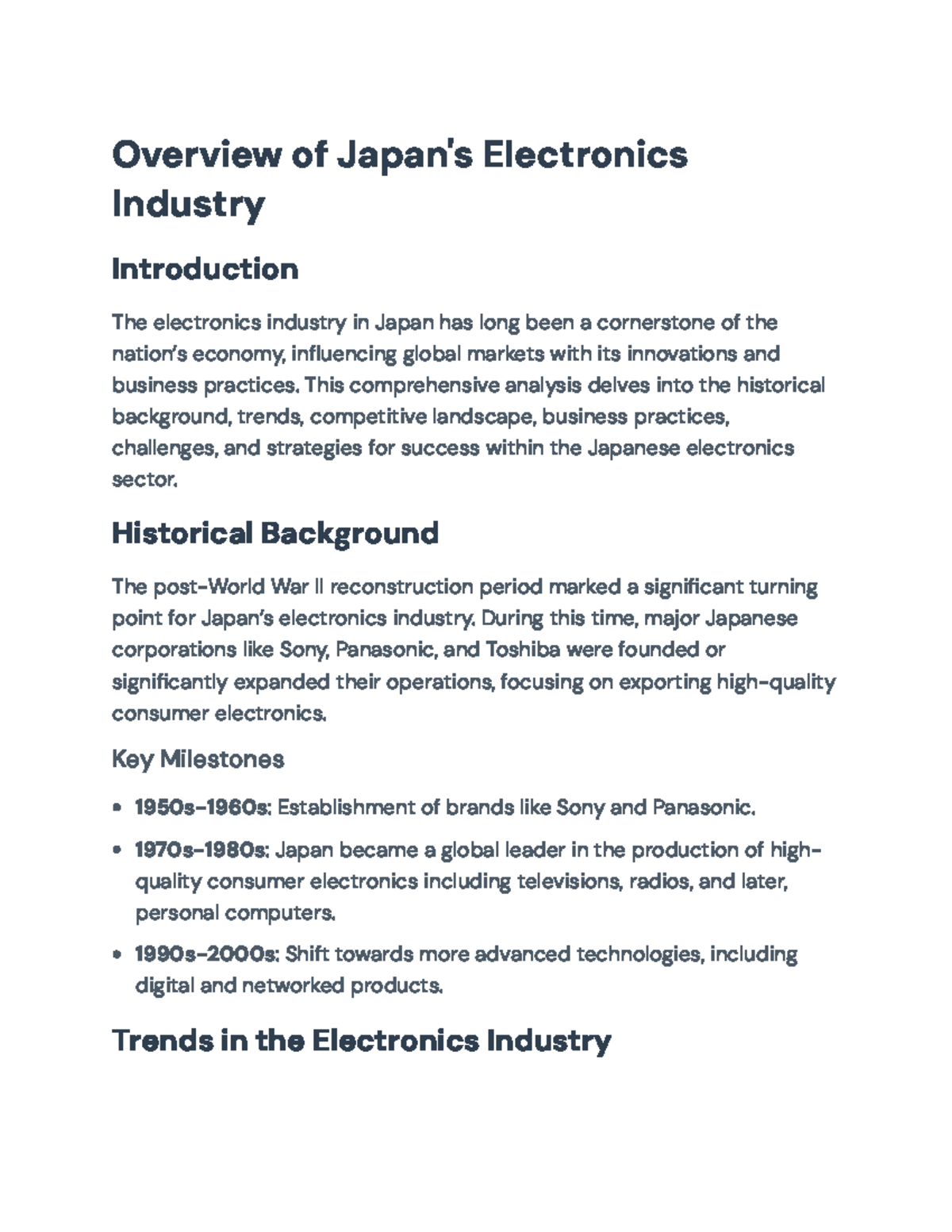Overview of Japan's Electronics Industry: Trends & Strategies Analysis ...