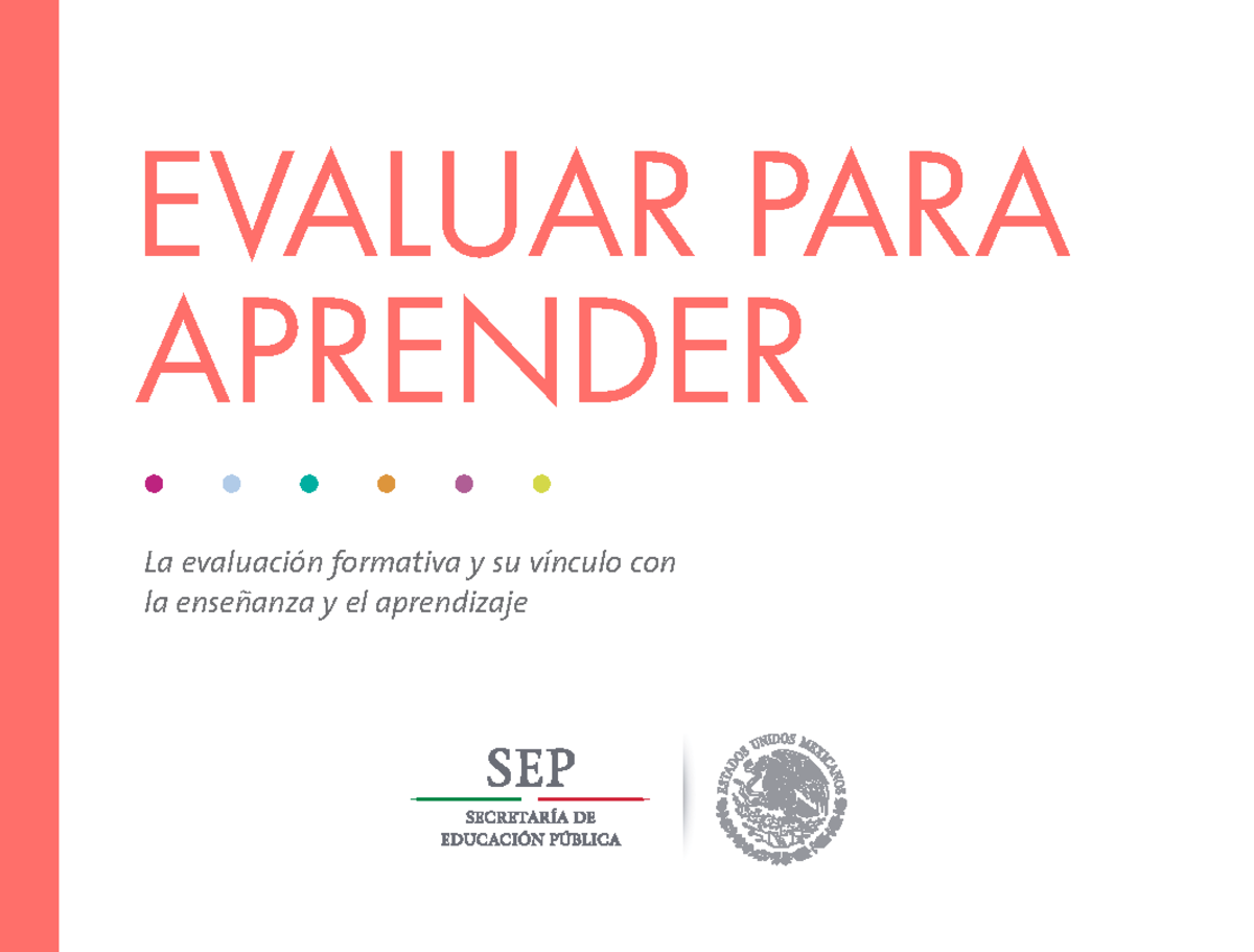 Evaluar para aprender - La evaluación formativa y su vínculo con la enseñanza y el aprendizaje ...