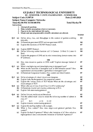 7 Assignments-Question Bank - COMPUTER NETWORK ASSIGNMENT 1 - [CO1] What is Computer Network ...