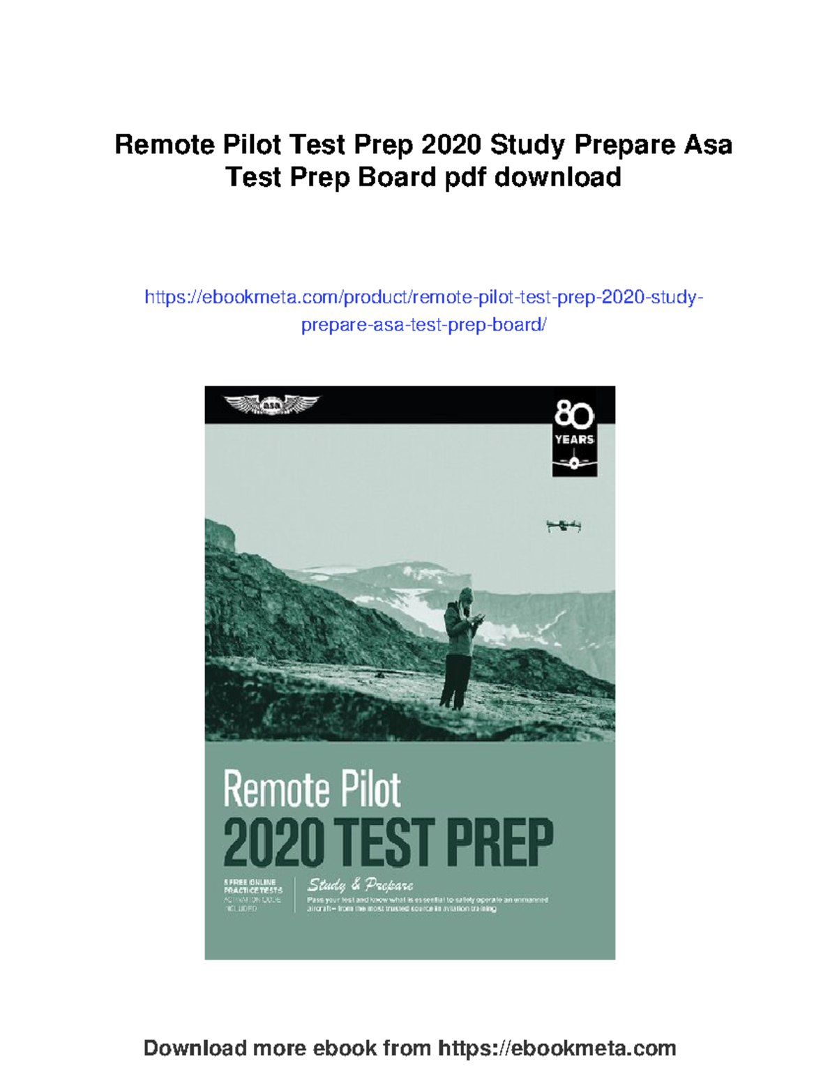 Remote pilot test prep 2020: Essential study guide for FAA exam - Studocu