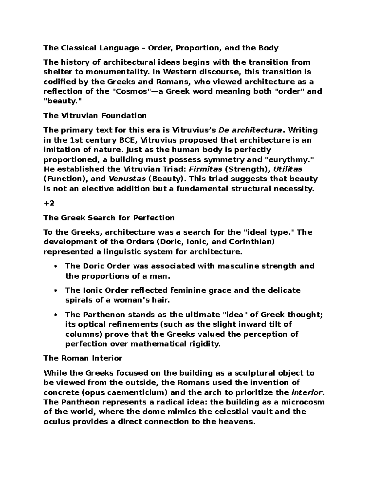 ARCH 200 Unit 1 - The Evolution of Architectural Ideas - Studocu