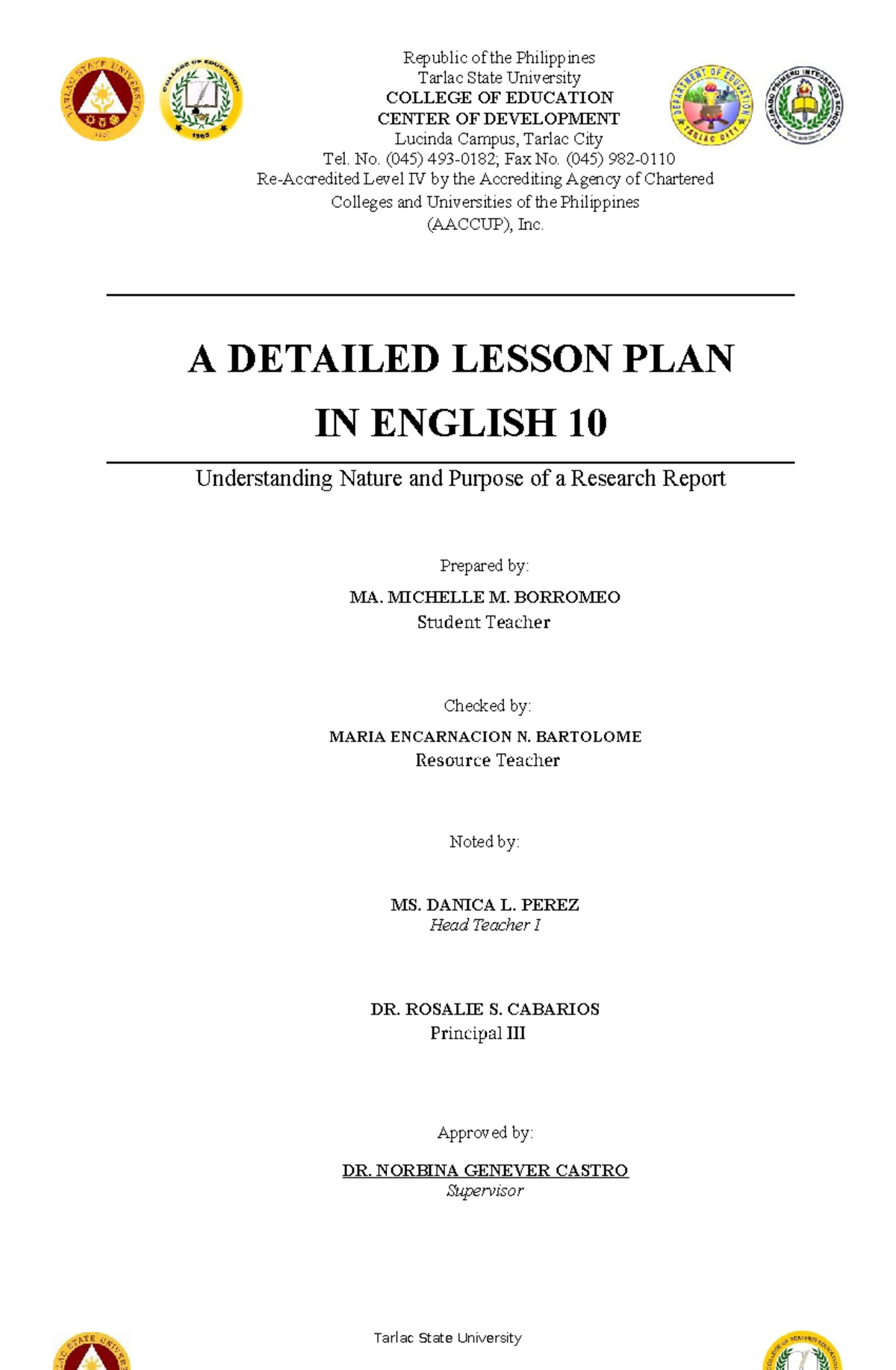 DLP-ENG10: Week 5 - Guidelines for Writing a Research Report - Studocu