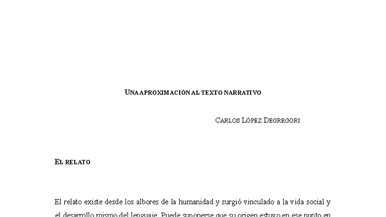4-UNA Aproximación al Texto Narrativo: Elementos y Estructura del ...
