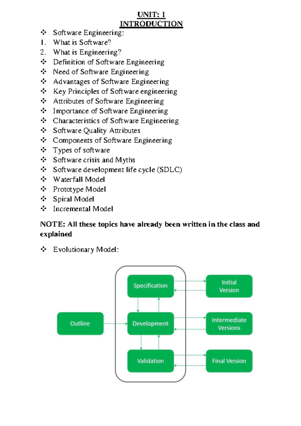 Software Engineering Unit 1: Introduction to Key Concepts and Models ...