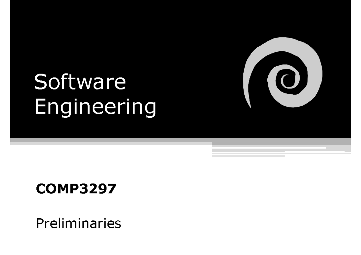 COMP3297B/C Software Engineering Preliminaries Overview and Expectations - Studocu