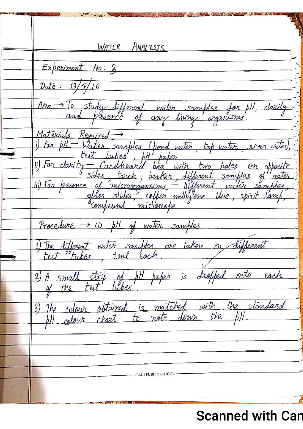 Water Analysis Exam Notes For Delhi Public School Studocu