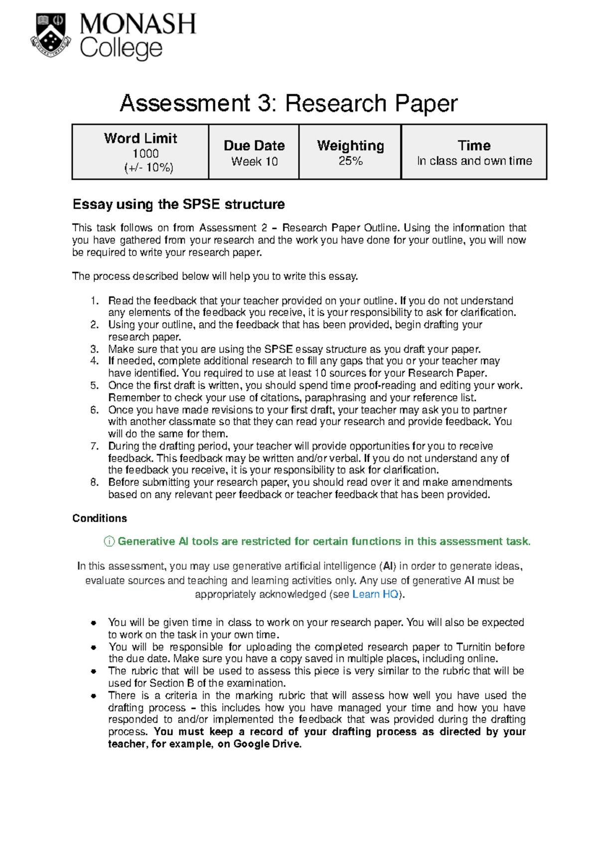 MUF0012 A3 Research Paper Guidelines for S1 2025 - Studocu