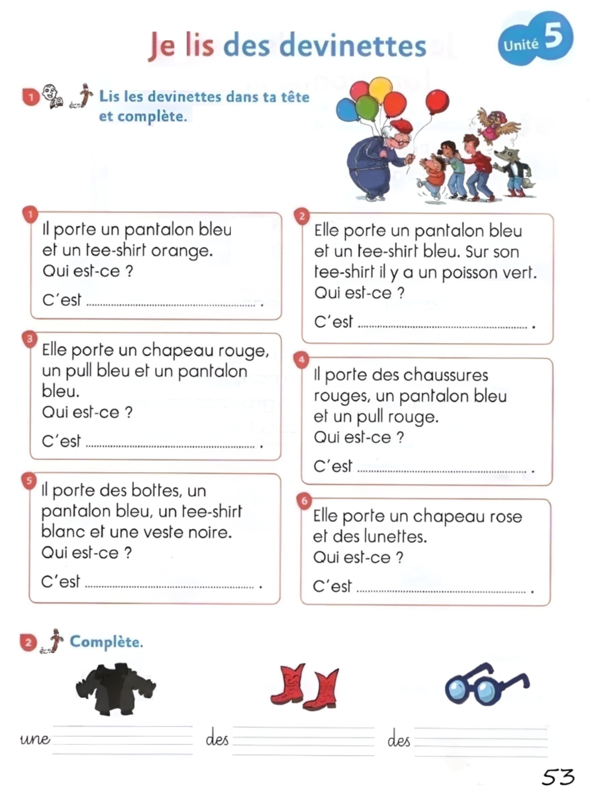 Devinettes en Français : Complète les phrases et devine qui ! - Studocu