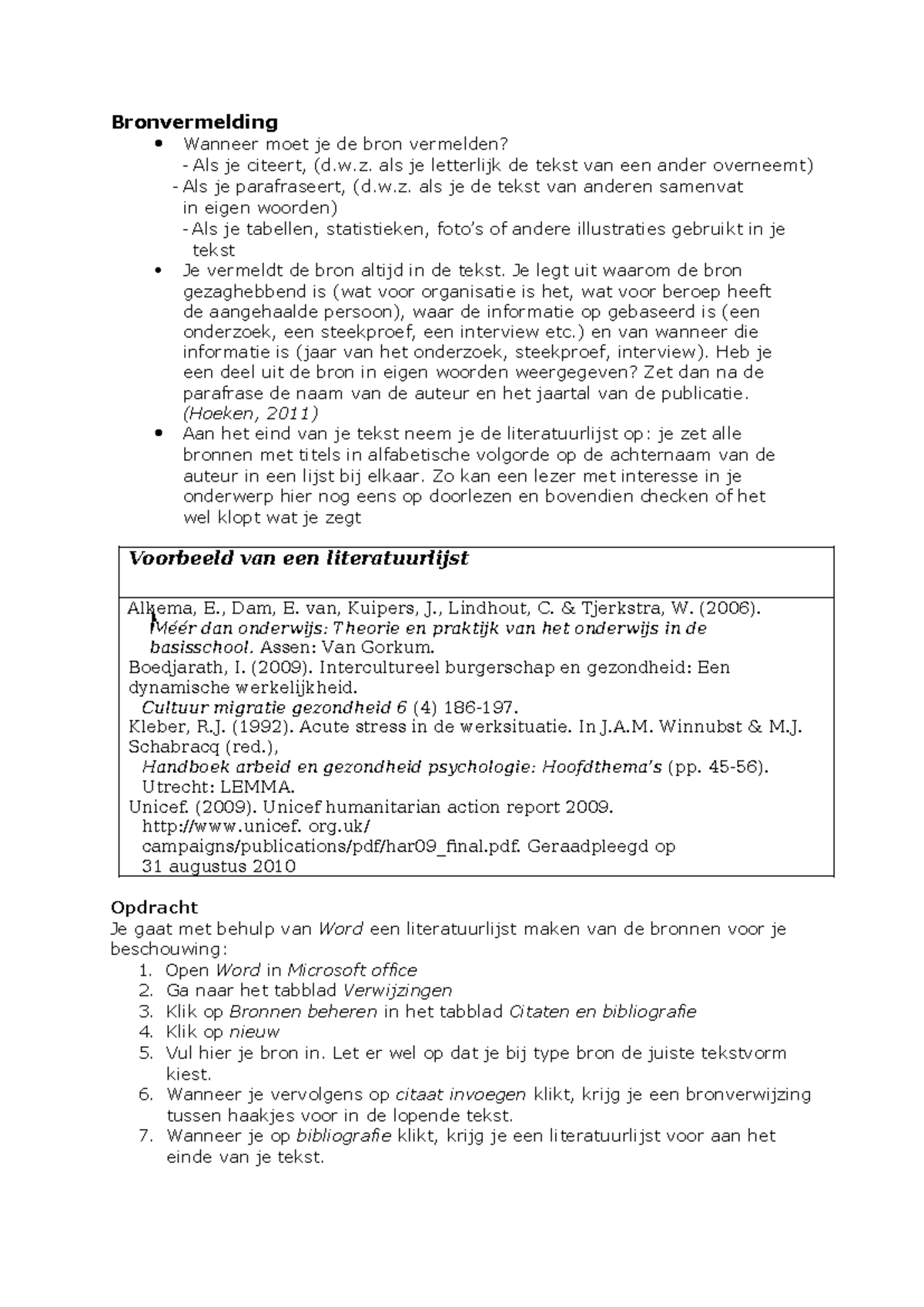 Bronvermelding Uitleg en Voorbeeld voor Literatuurlijsten - Studeersnel
