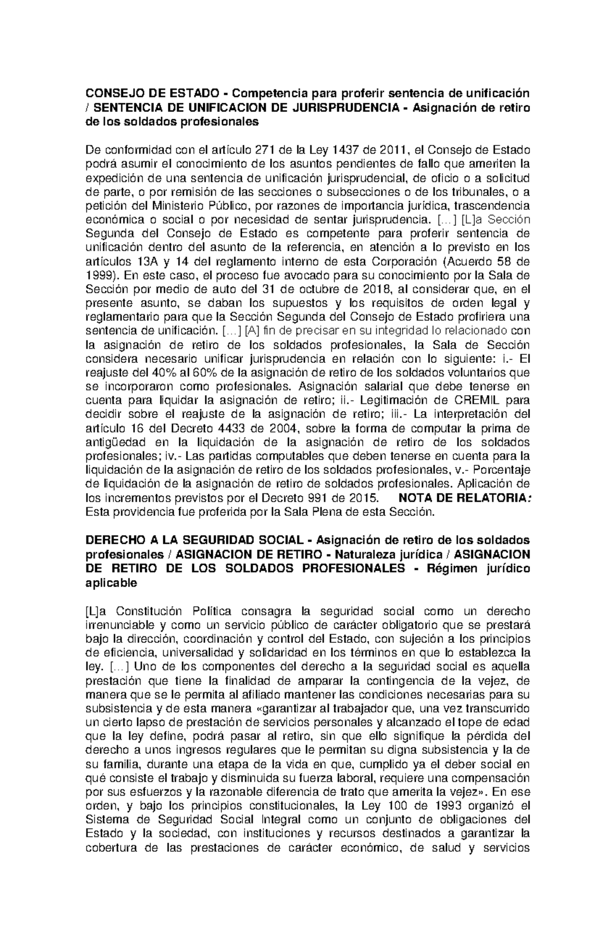C DE E SUJ2 015 DE 2019: Unificación de Asignación de Retiro para ...