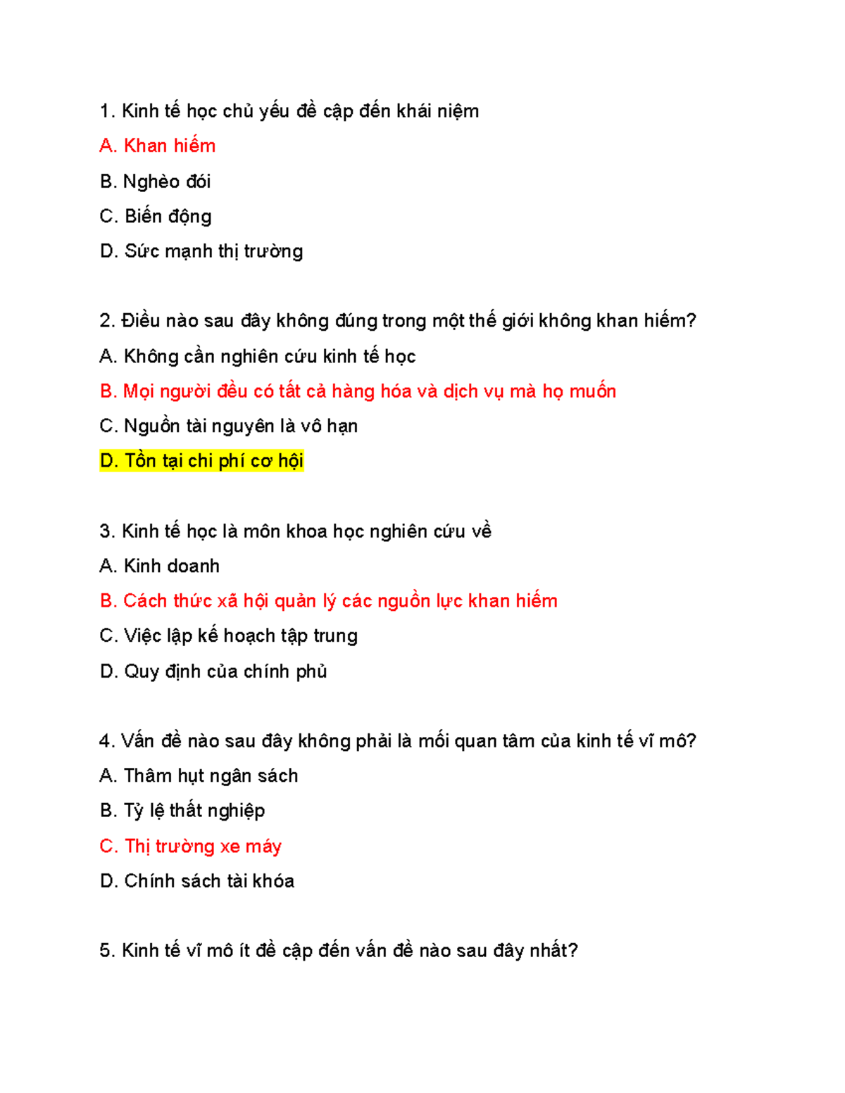 Kinh tế vĩ mô - bhhj - Kinh tế học chủ yếu đề cập đến khái niệm A. Khan ...