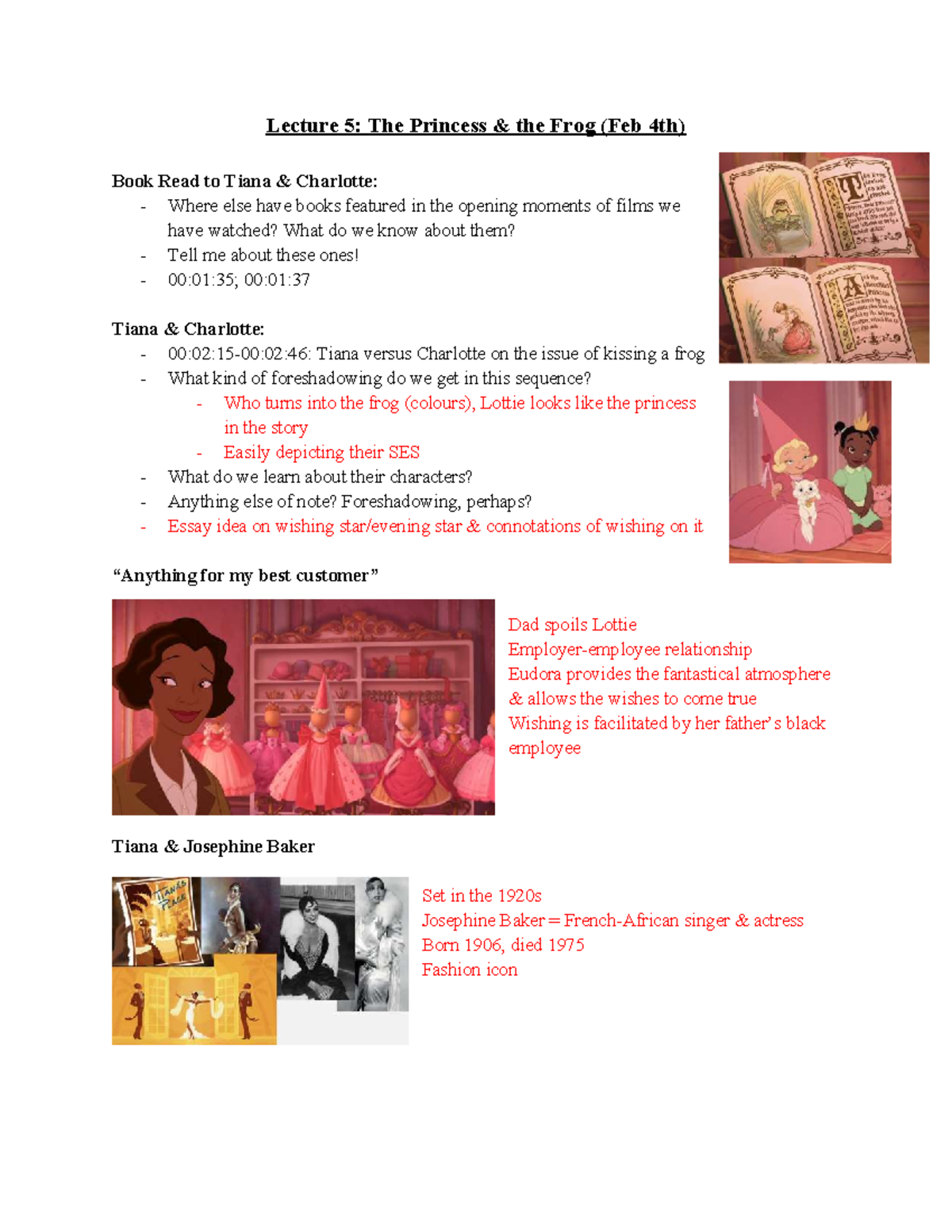 Lecture 5 The Princess & the Frog (Feb 4th) - Lecture 5: The Princess ...