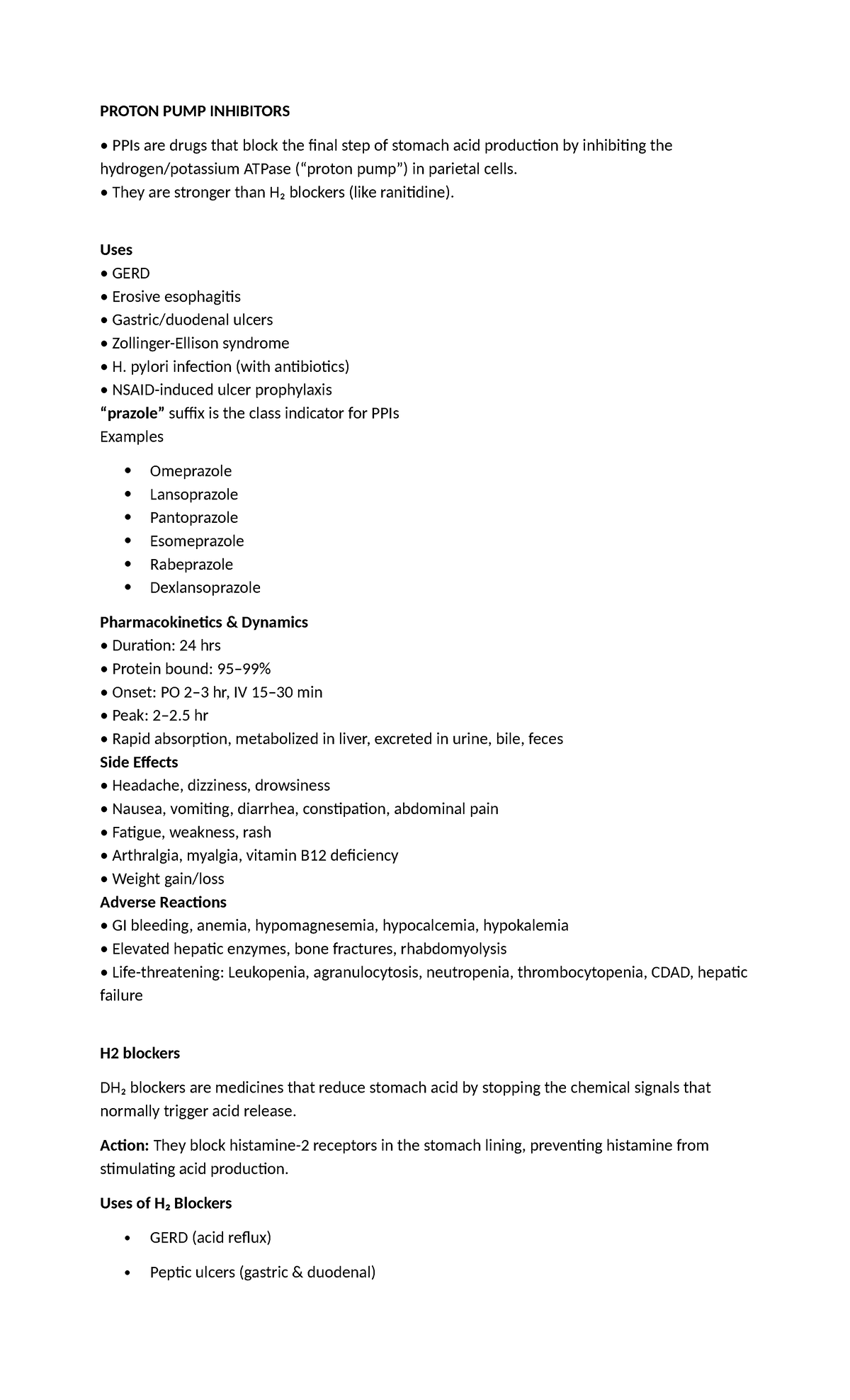 Gastrointestinal Drugs Overview: PPIs, H2 Blockers, Laxatives, and ...