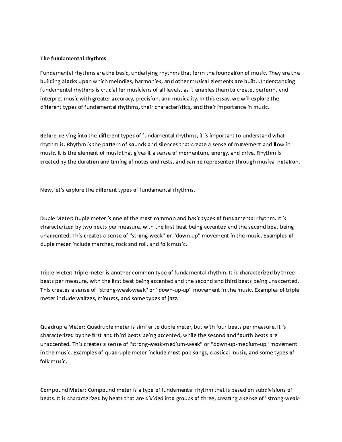 The fundamental rhythms - The fundamental rhythms Fundamental rhythms ...