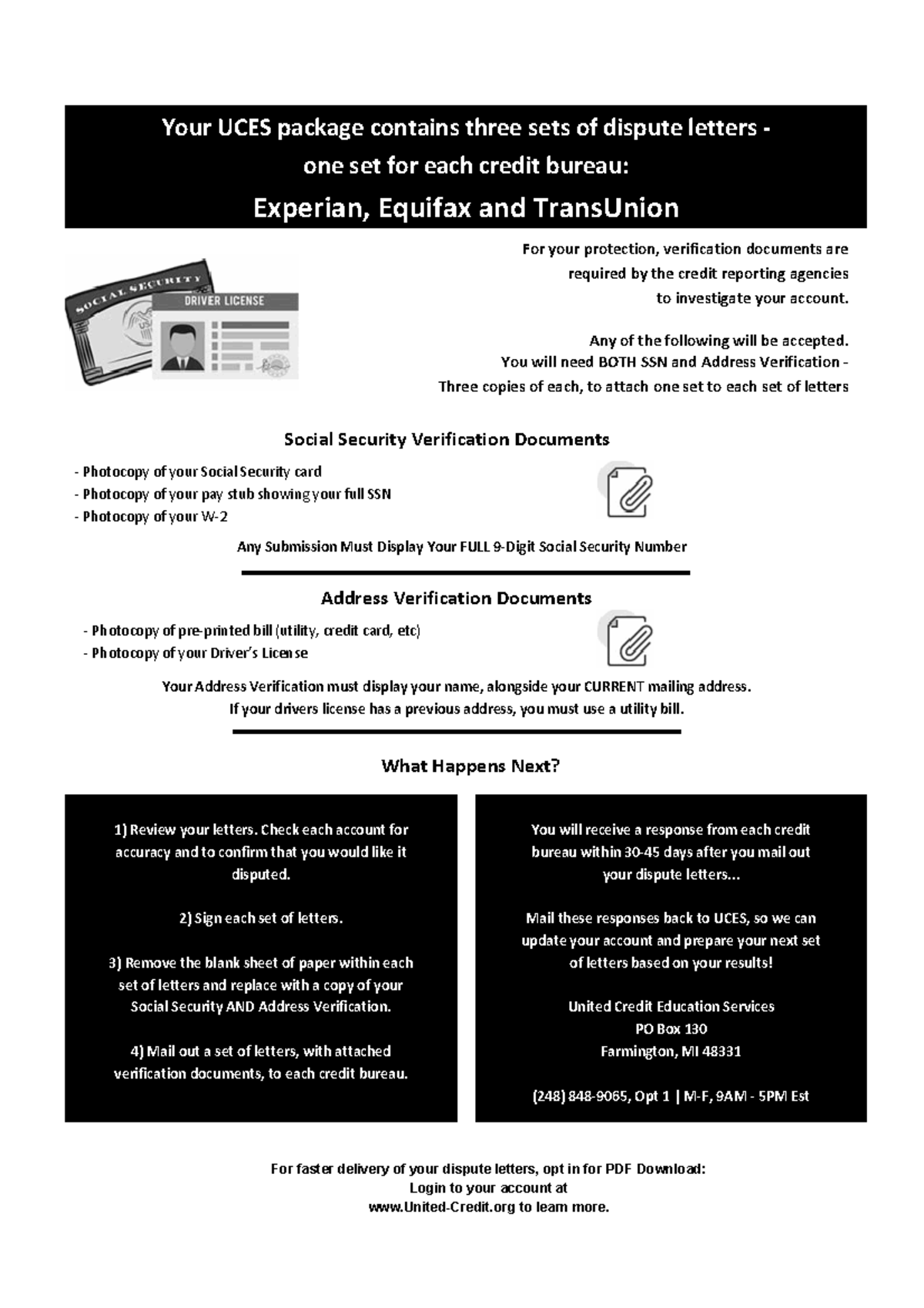 Dispute Letters for Credit Bureaus: Experian, Equifax, TransUnion - Studocu