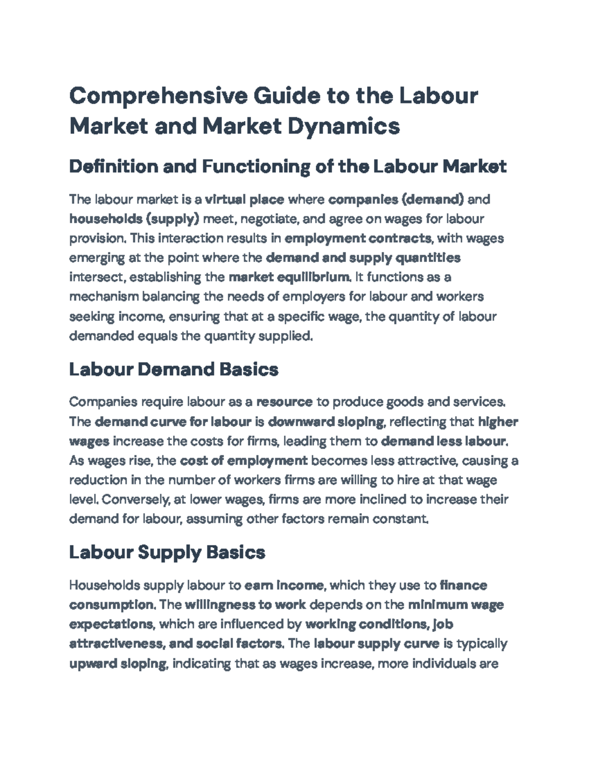 Comprehensive Guide to Labour Market Dynamics and Equilibrium Analysis ...