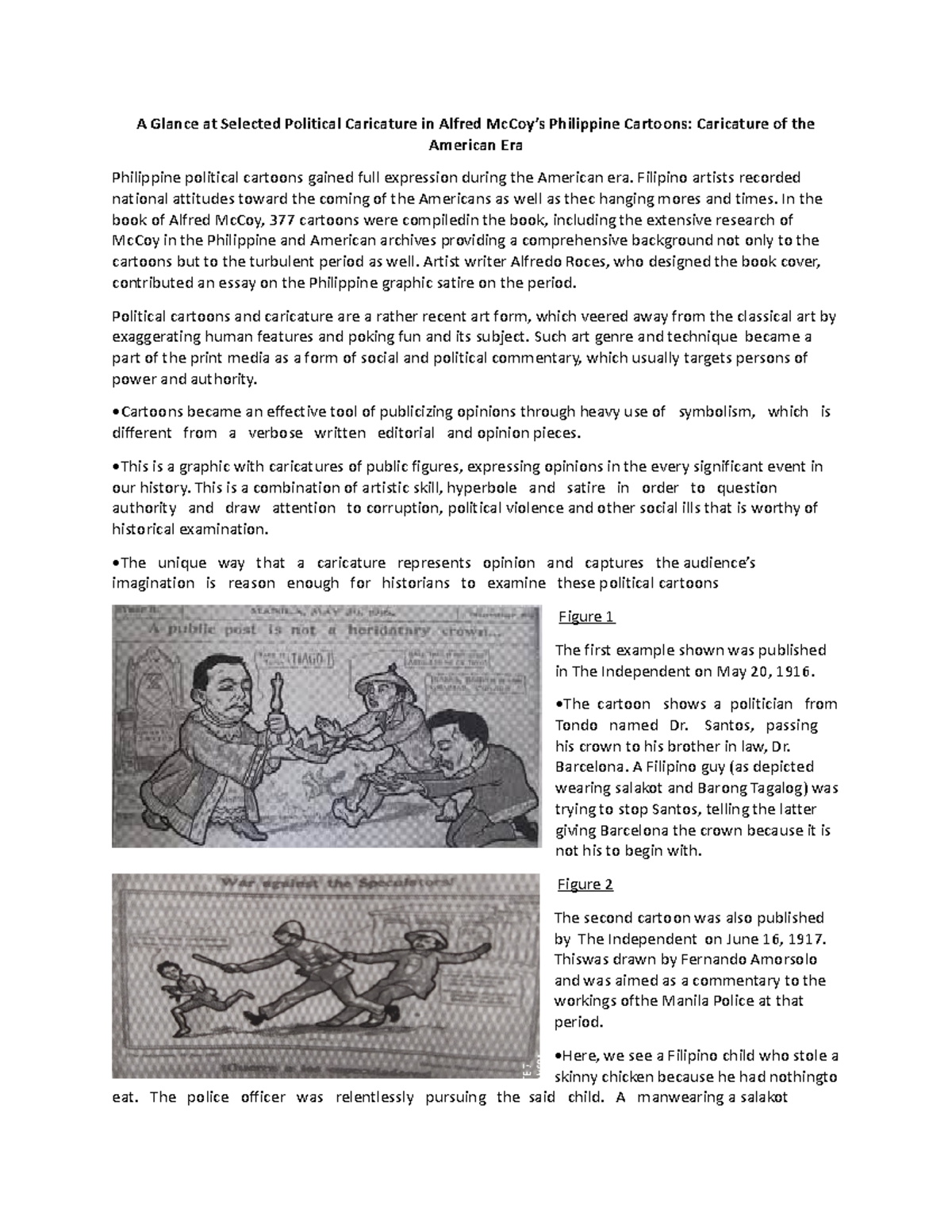 Political Caricature in Alfred McCoy's Philippine Cartoons Analysis ...