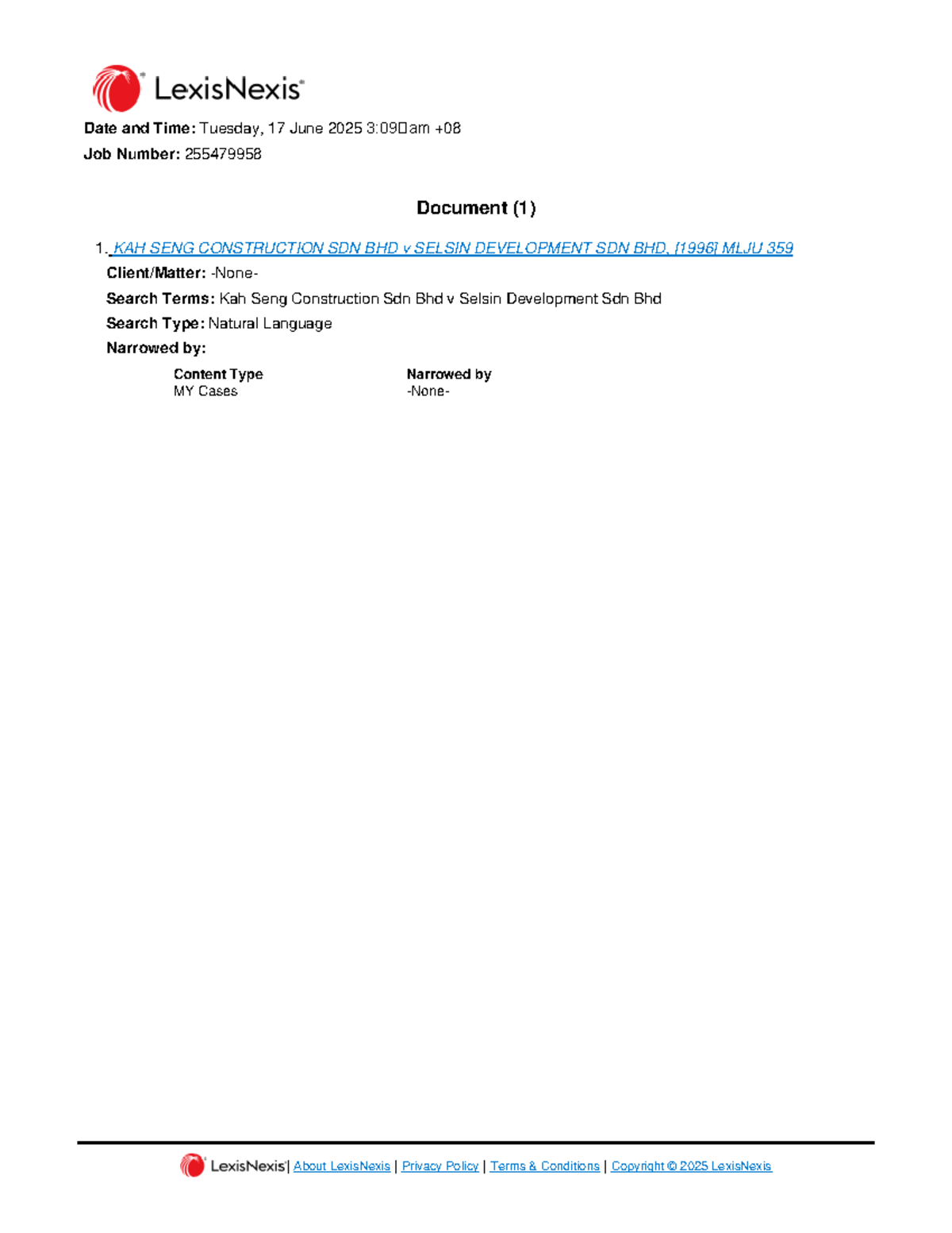 Case Analysis: KAH SENG CONSTRUCTION SDN BHD v SELSIN DEVELOPMENT SDN ...