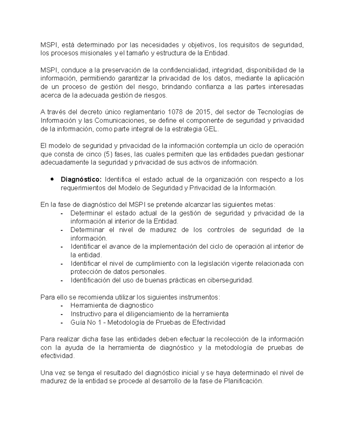 MSPI - Modelo de Seguridad y Privacidad de la Información 2023 - Studocu