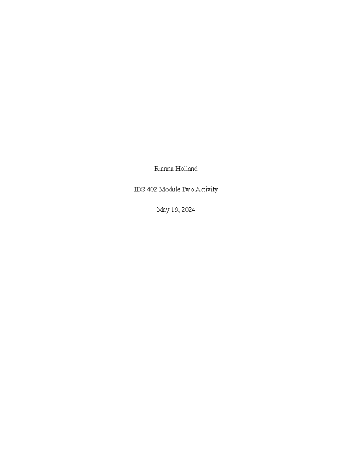 IDS402 - Wellness Impact of Eating Disorders: Module 2 Activity - Studocu