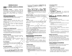 Ab Psych Finals Notes - Chapter 7: Mood Disorders and Suicide ...