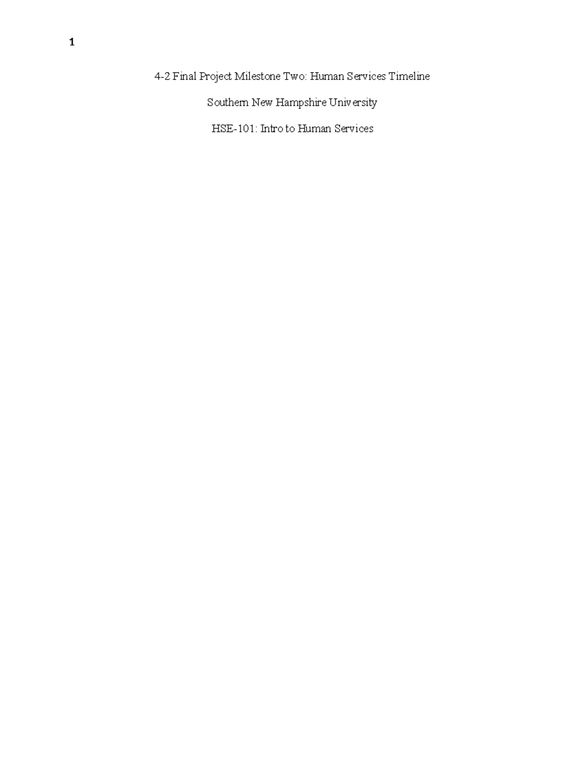 4-2 Final Project Milestone Two: Human Services Timeline - Studocu