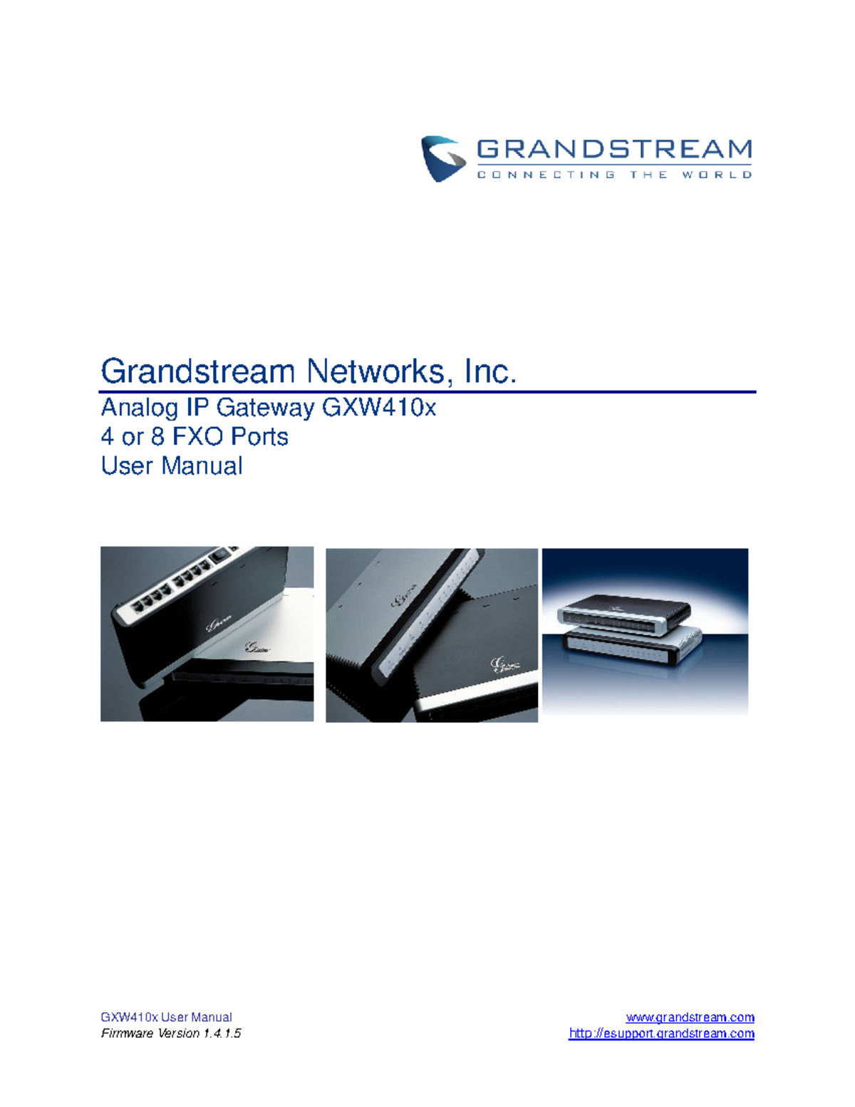Gxw410x User Manual: Configuration Guide for GS Analog IP Gateway - Studocu