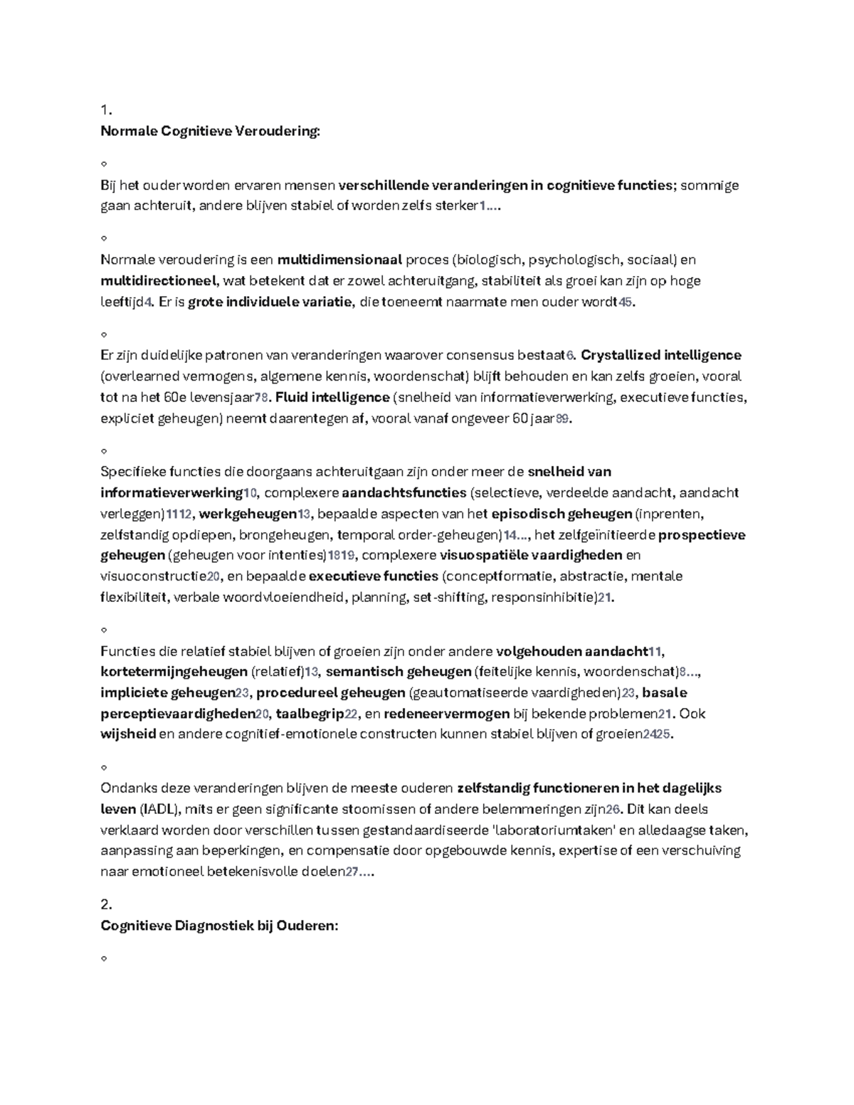 Cognitieve Veroudering en Diagnostiek bij Ouderen: Een Overzicht ...