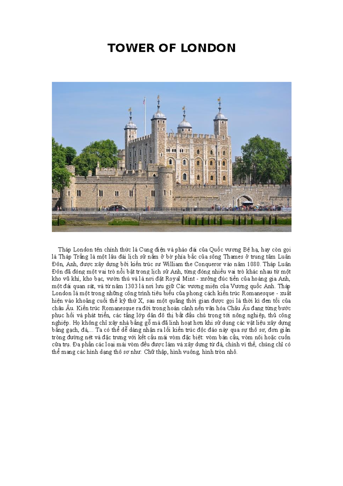 Tower OF London - ưdwefd - TOWER OF LONDON Tháp London tên chính thức ...