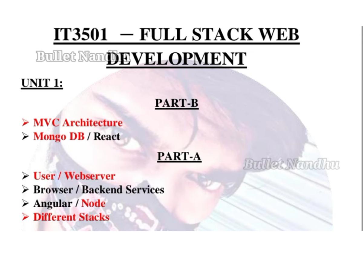 Full stack web development question - IT3501 FULL STACK WEB Bullet Nan ...