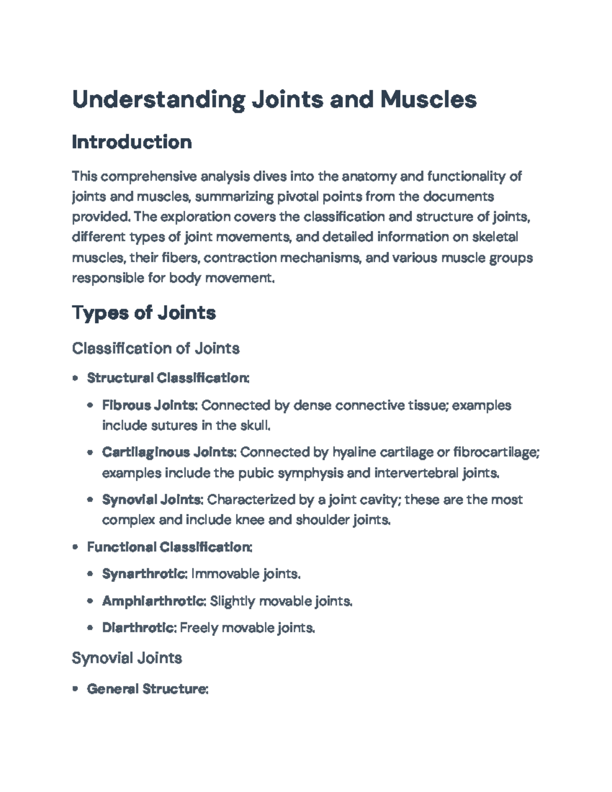 Anatomy & Functionality of Joints & Muscles: A Comprehensive Study ...