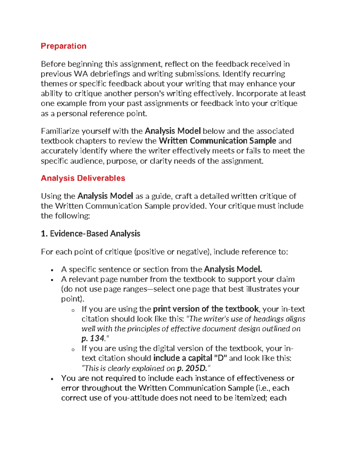 Writing Critique Assignment: Analysis and Personal Reflection Guide ...