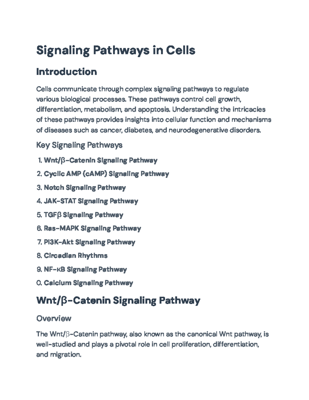 Signaling Pathways in Cells: Mechanisms and Medical Relevance ...
