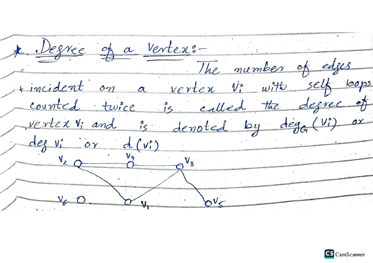 Degree of a Graph: Understanding Vertex Degrees and Valency in CS - Studocu