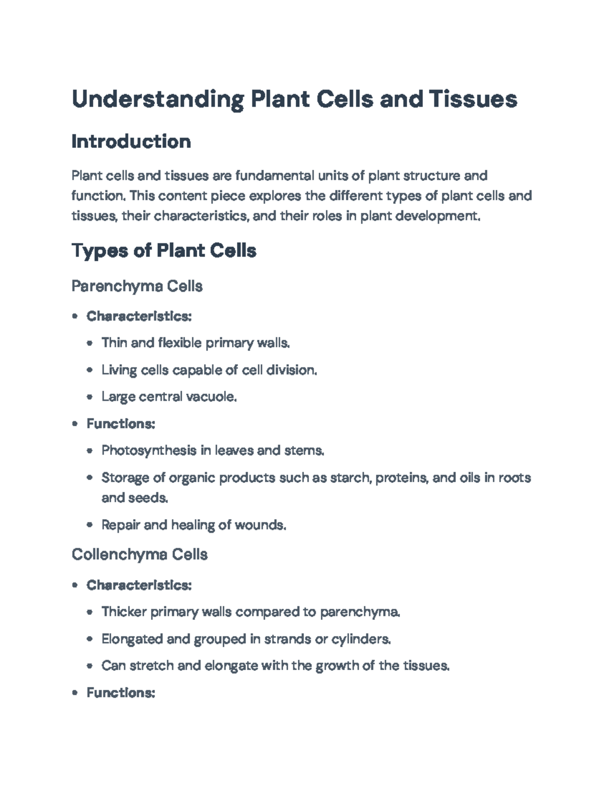 Plant Cells and Tissues: Types, Functions, and Importance in Botany ...