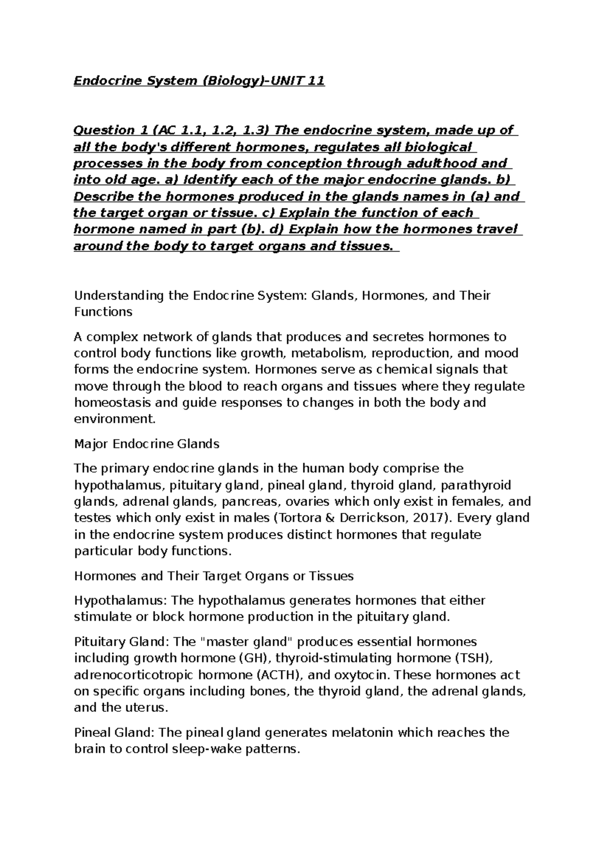 Understanding the Endocrine System: Glands, Hormones, and Homeostasis ...