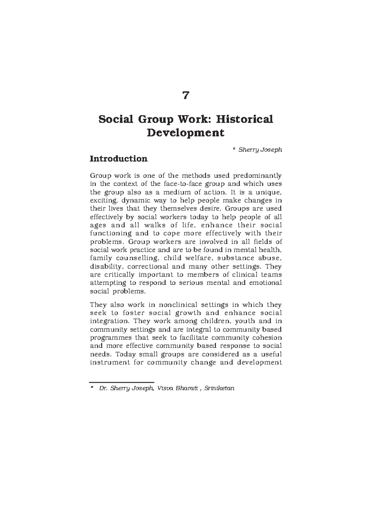 Social Work 152: Historical Development of Social Group Work Notes ...