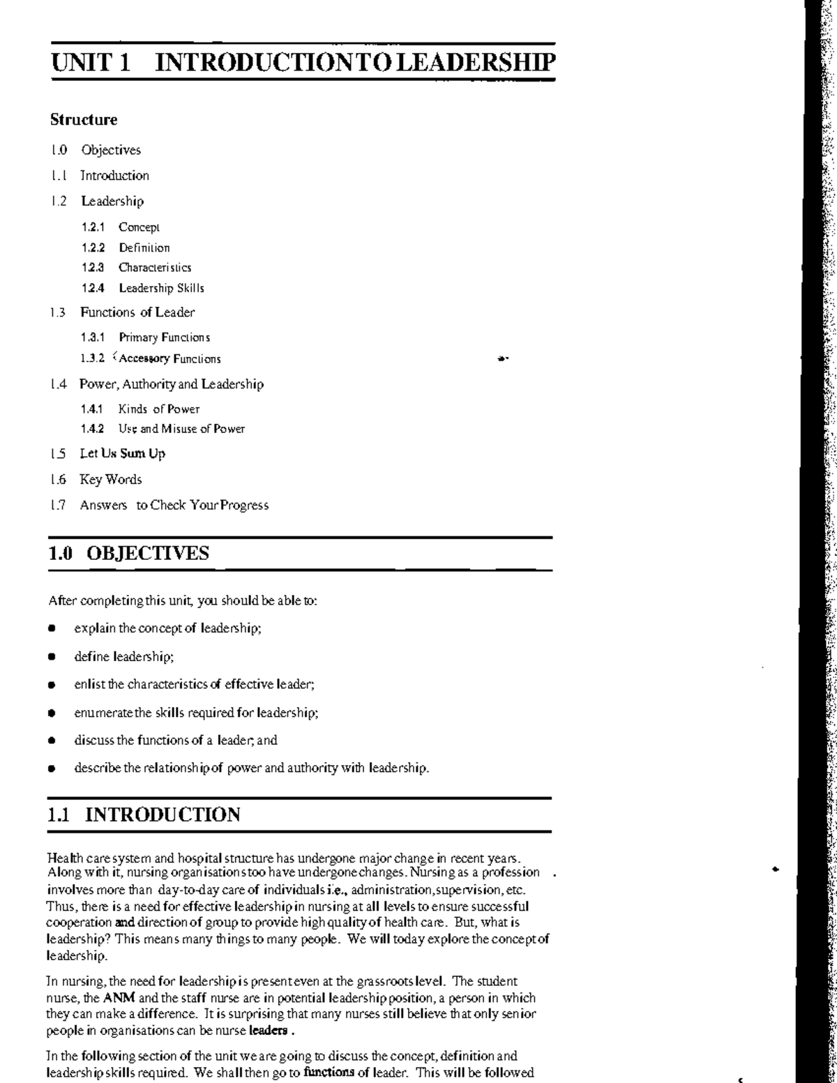 Unit 1 - Summary management - UNIT 1 INTRODUCTION TO LEADERSHIP ...