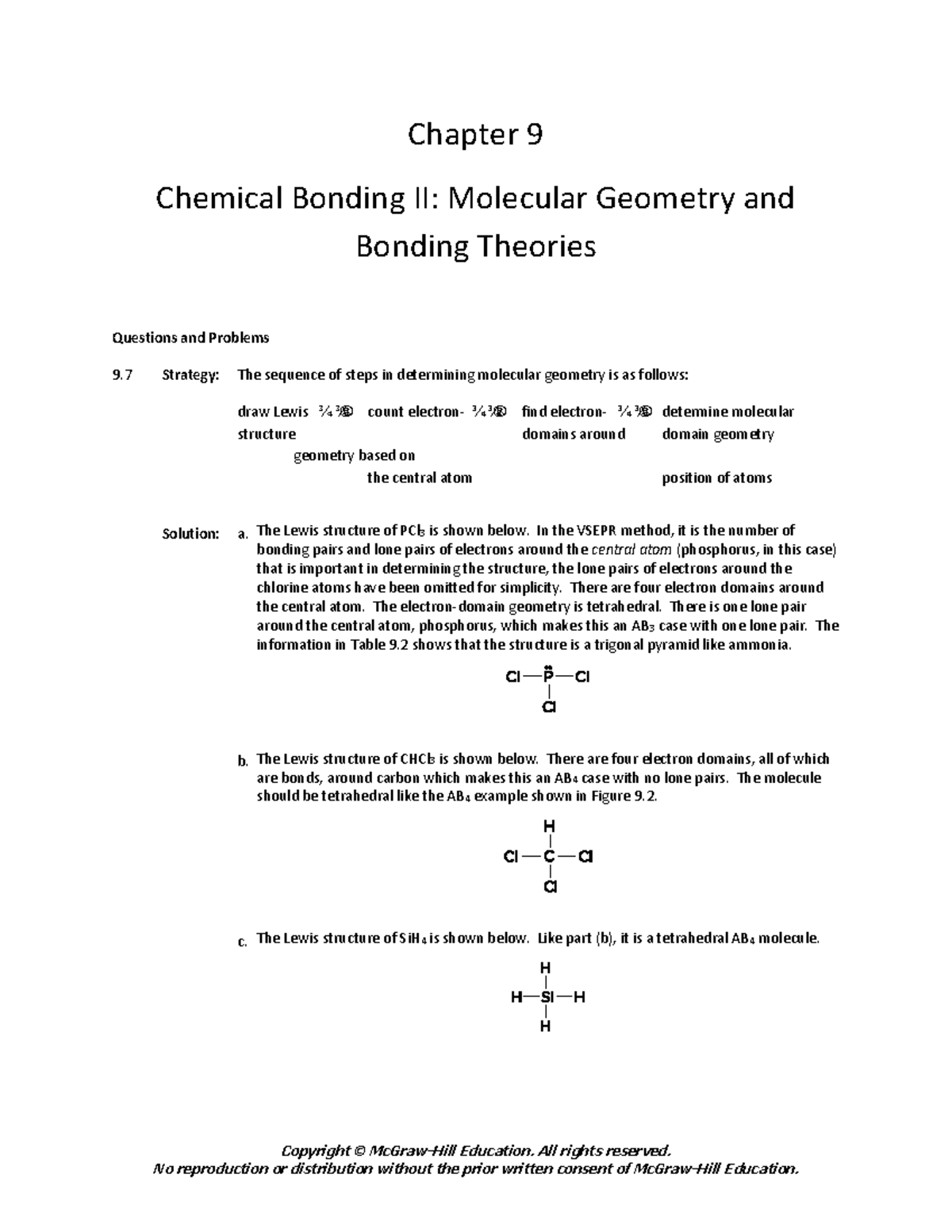 Chapter 9: Chemical Bonding II - Molecular Geometry & Theories (WC-5a ...
