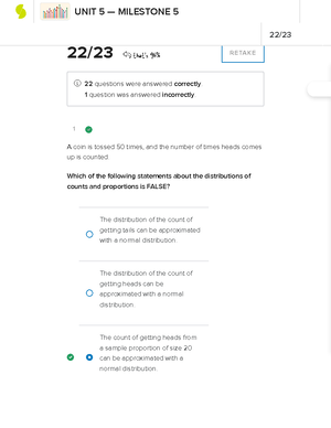 MAT 240 Unit 2 - Milestone 2 Test - 22/25 that's 88% RETAKE 22 ...