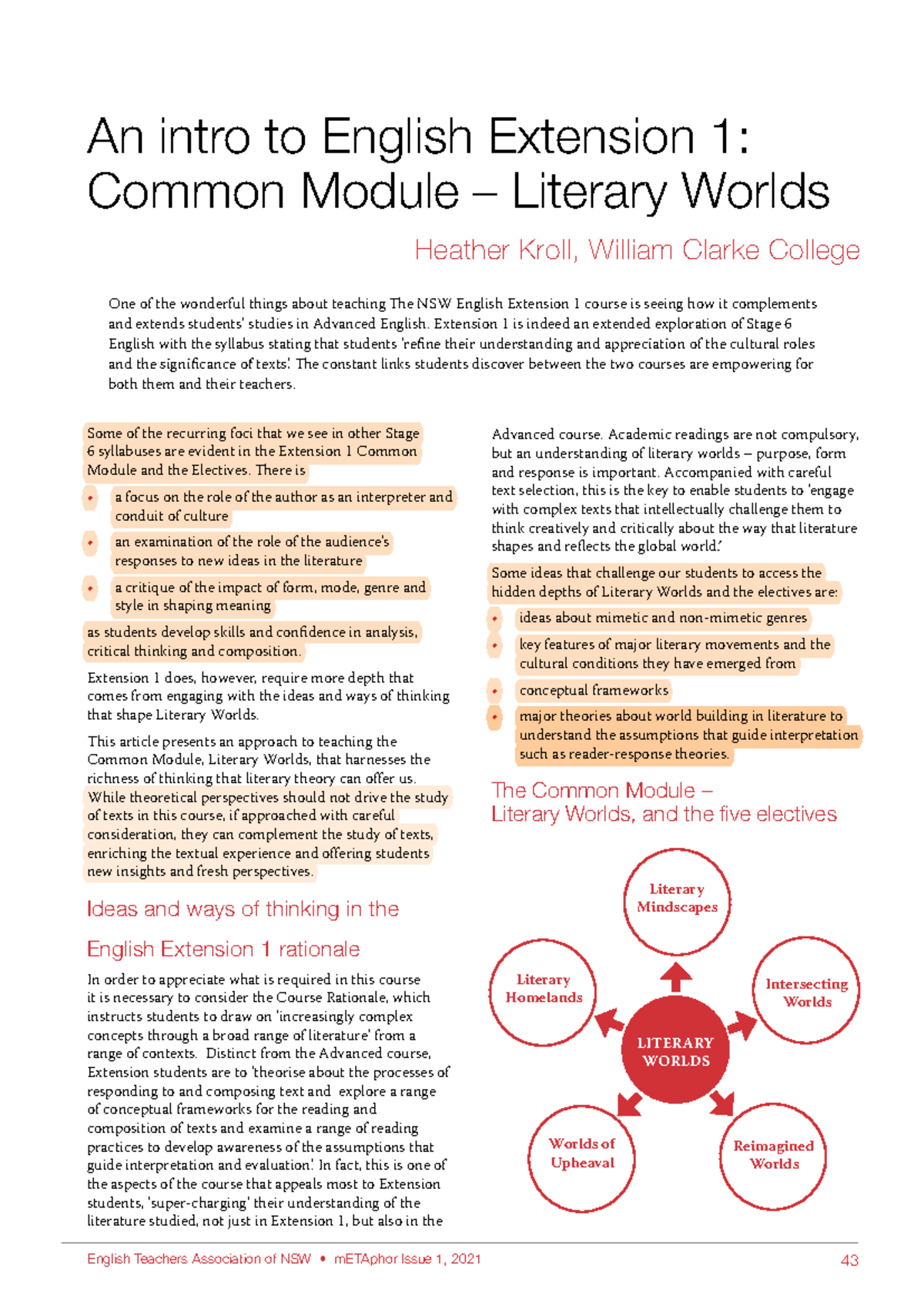 ETA - Introduction to English Extension 1: Common Module Literary ...