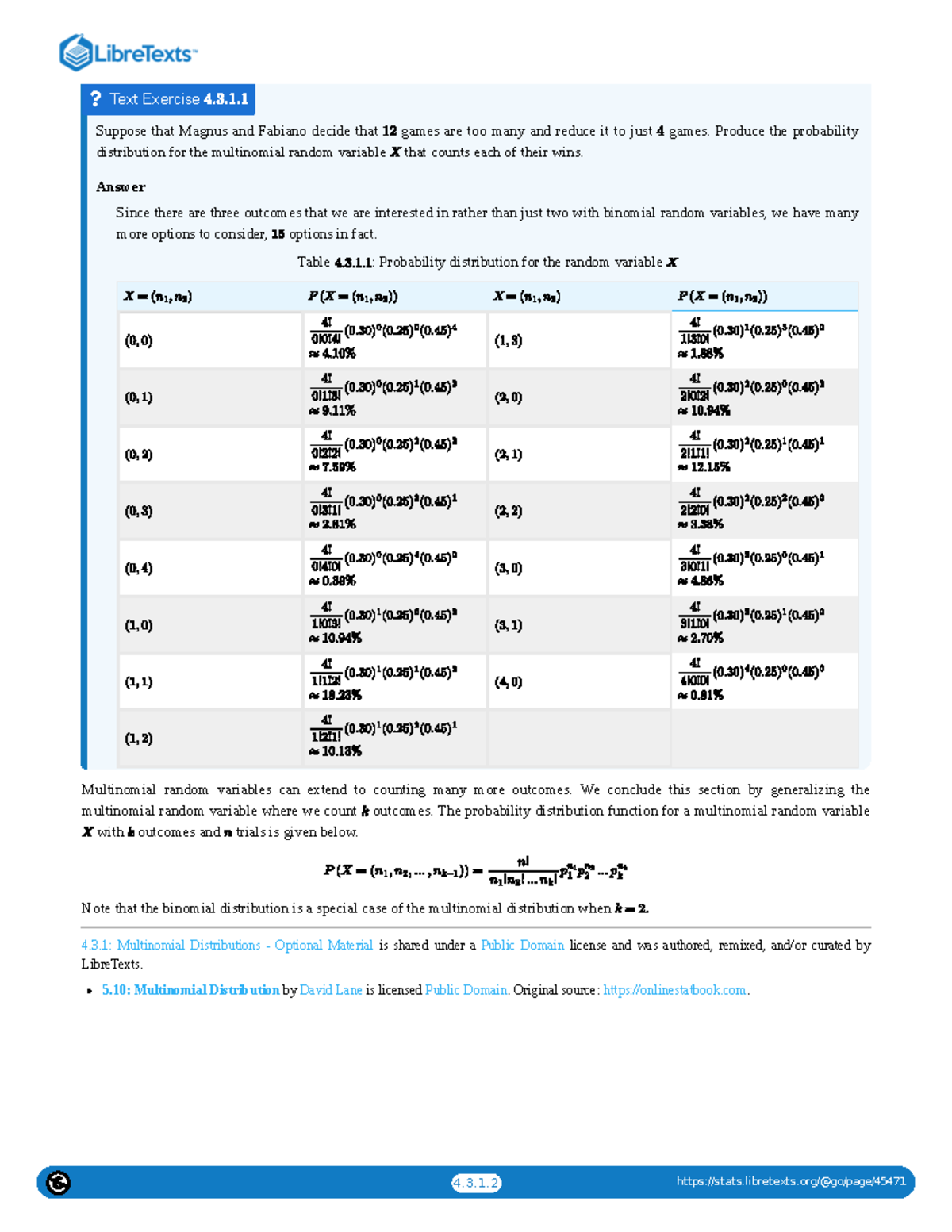 Elements of Statistics: Overview of Multinomial Distributions - Studocu
