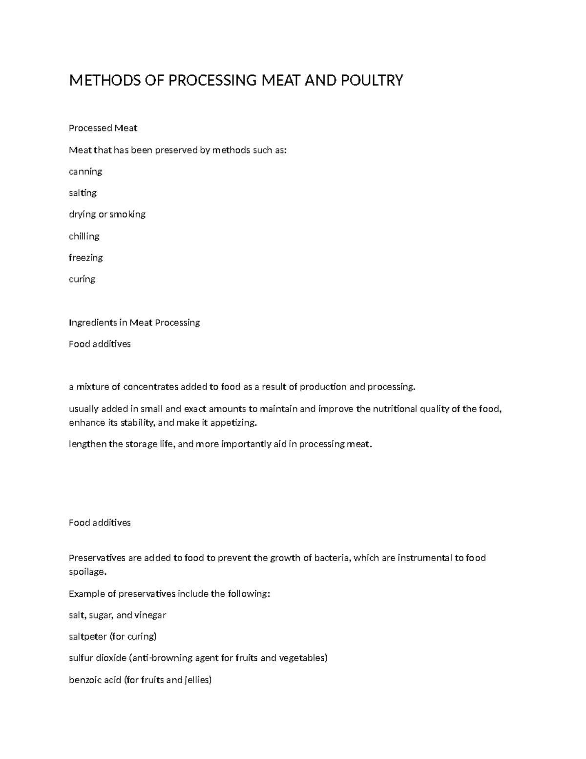 Methods of Processing Meat and Poultry: Techniques and Ingredients ...
