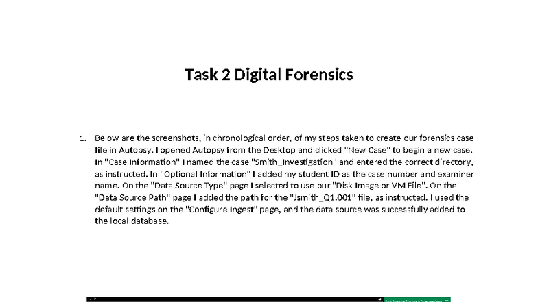 Digital Forensics 1: Task 2 Case File Creation and Evidence Review ...