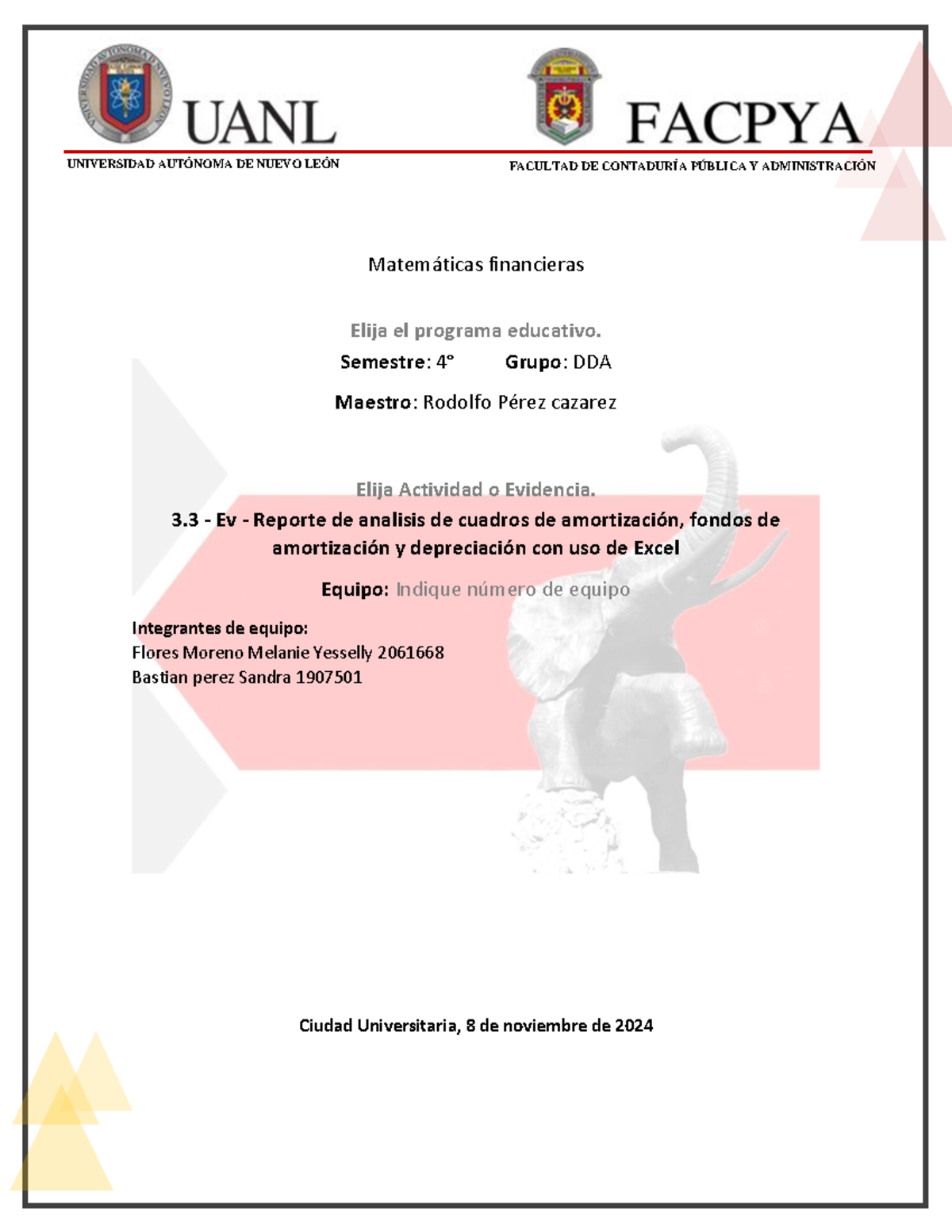 3.3.ev Reporte de Análisis: Amortización y Depreciación con Excel - Studocu