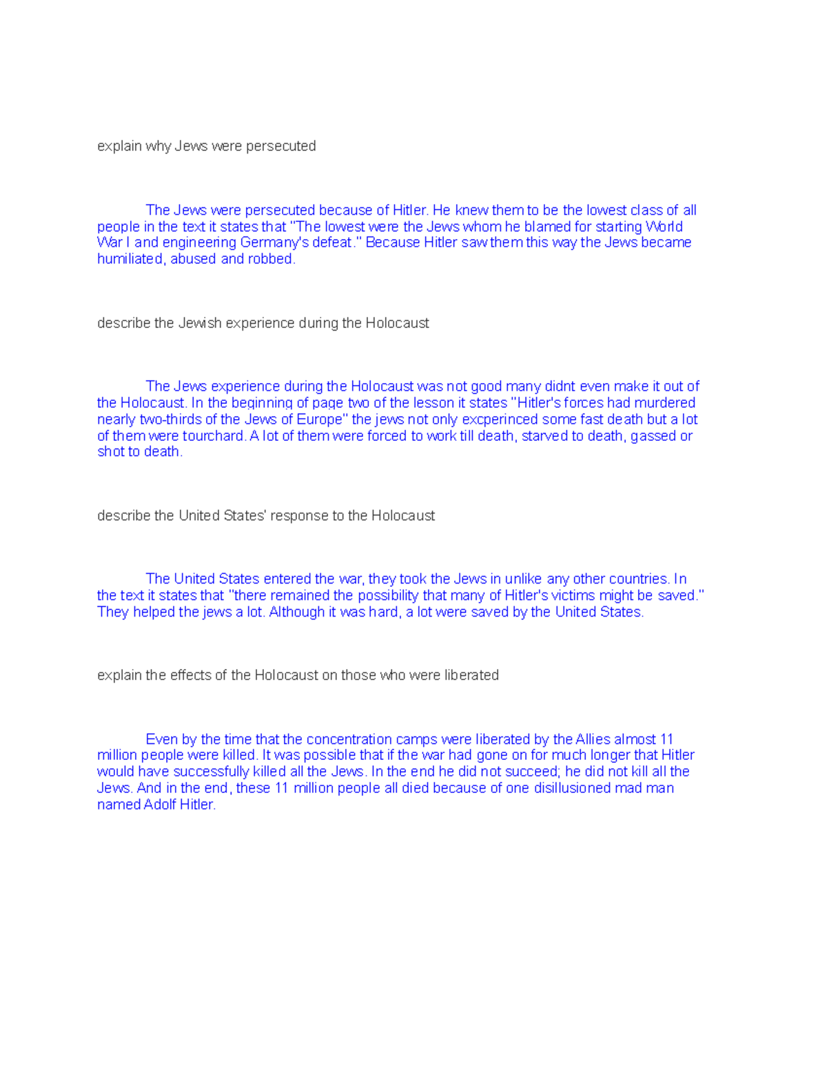 Holocaust Insights: Understanding Persecution, Response, and Liberation ...