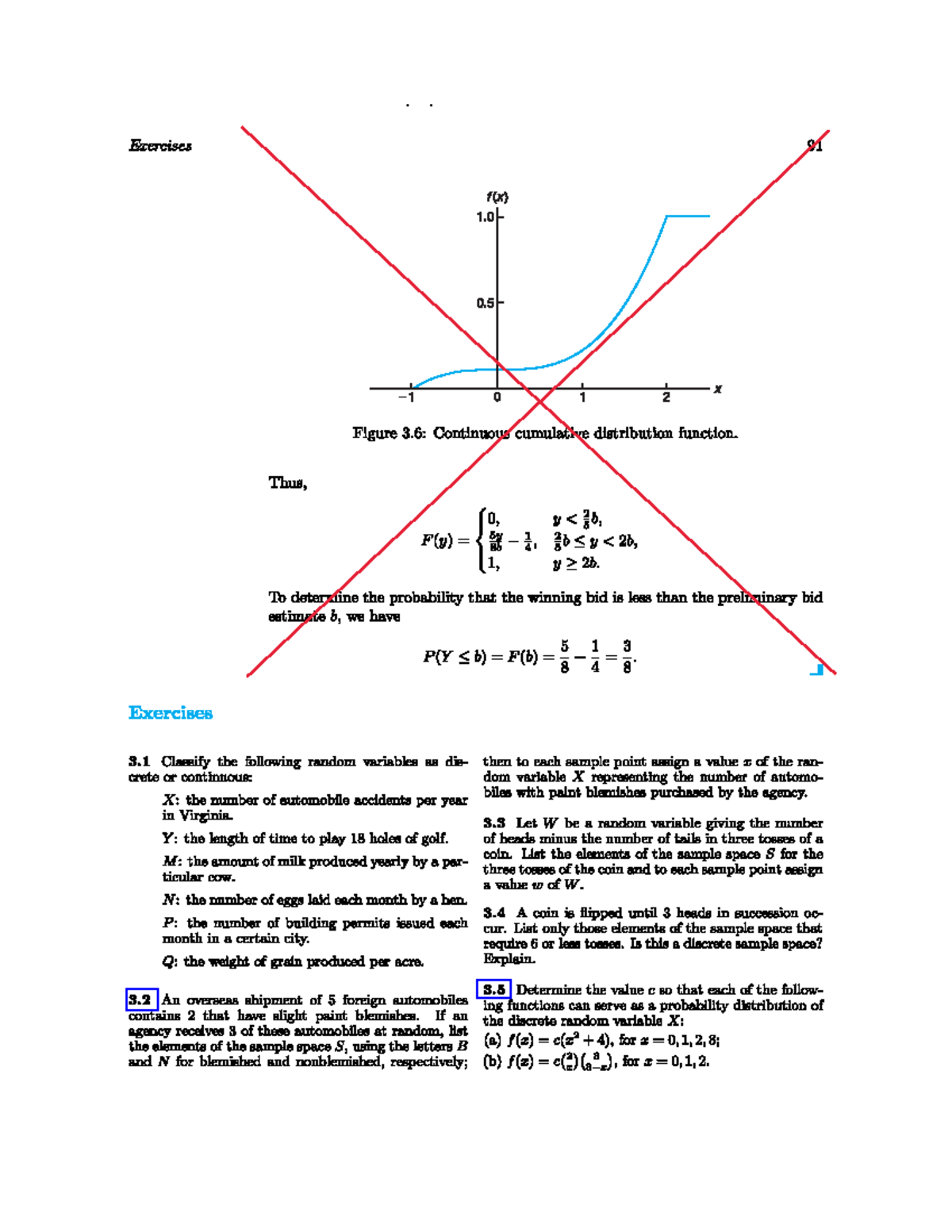 Problem Set 2 - Introduction to Random Variables - Exercises 91 f(x) 1 ...