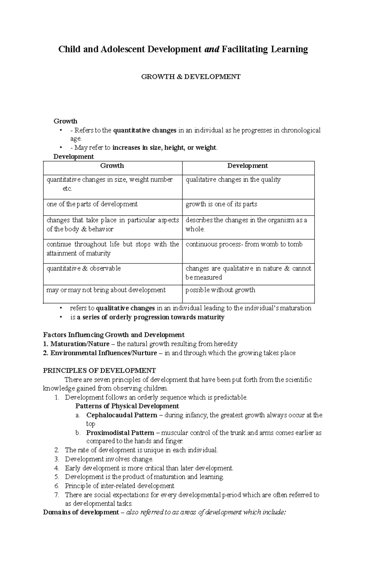 Child and Adolescent Development: Key Concepts and Theories - Studocu