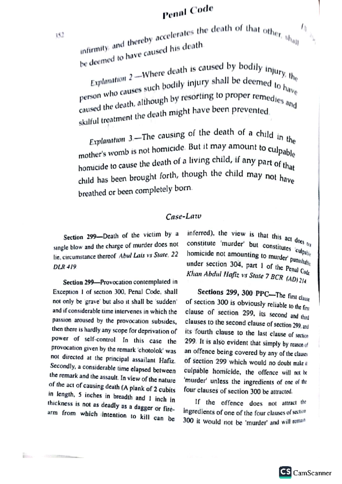 Criminal Law Cases: Analysis of Penal Code Sections 299-304 - Studocu