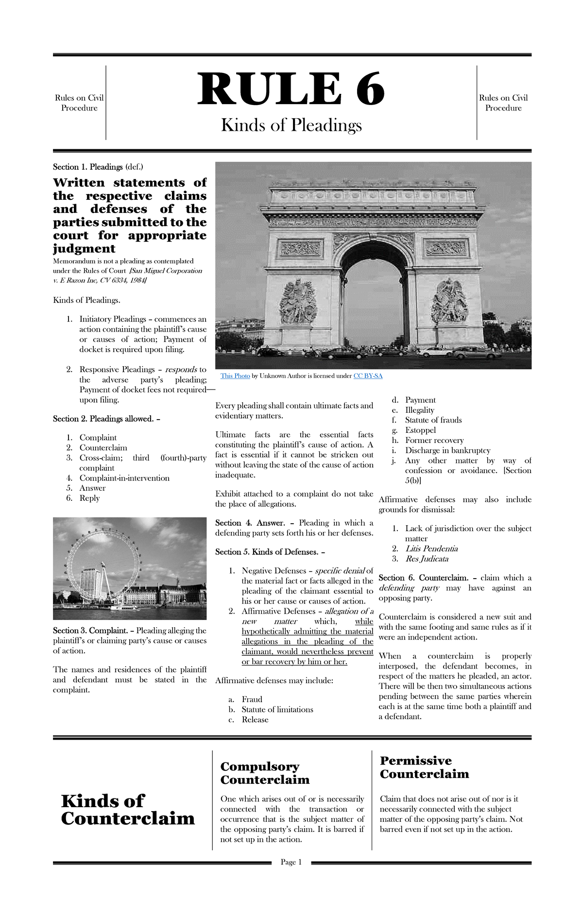 Revised Rule 6 on Civil Procedure: Key Kinds of Pleadings Explained ...